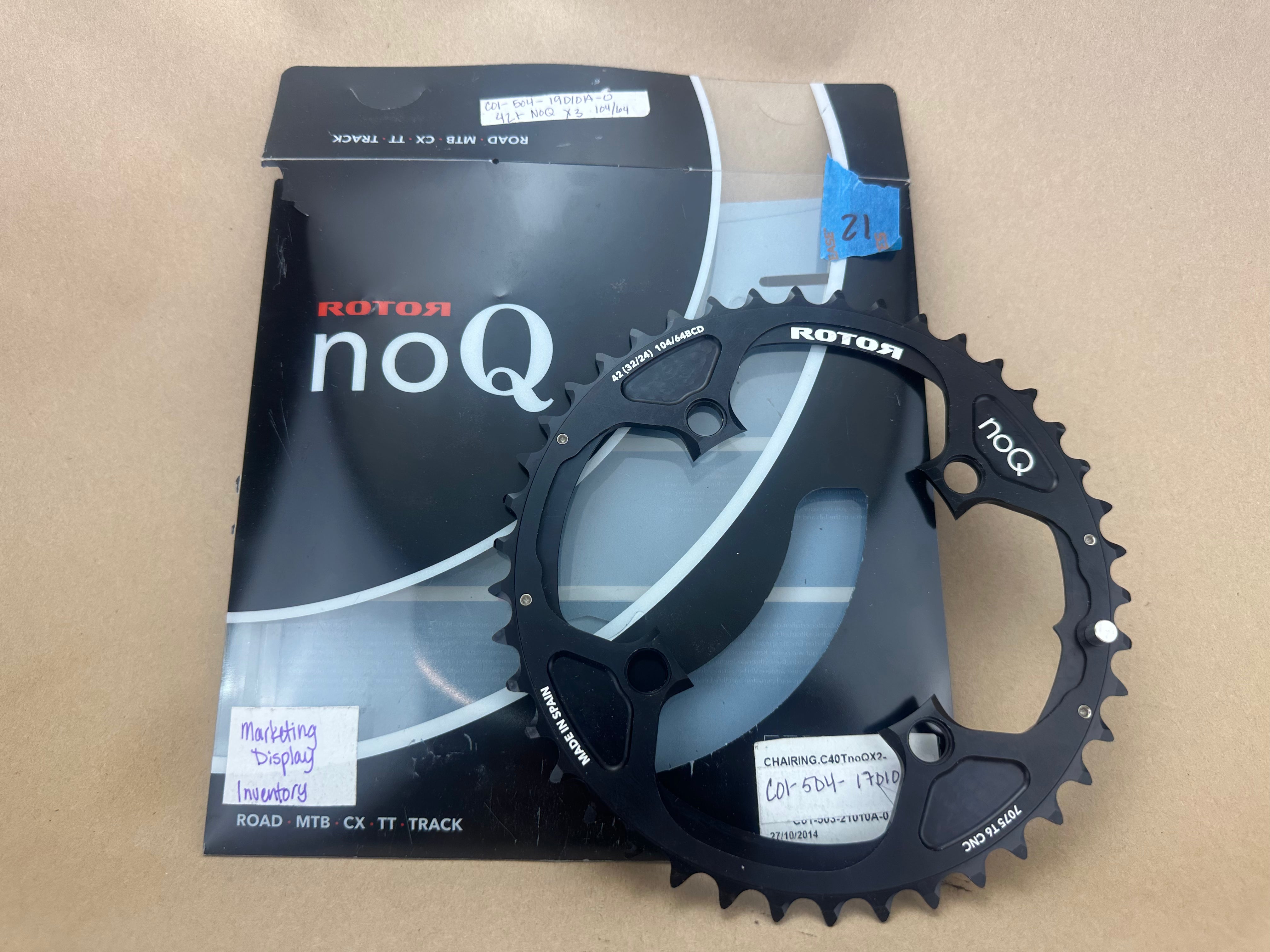 Rotor NoQ Chainring 42 Tooth 104BCD