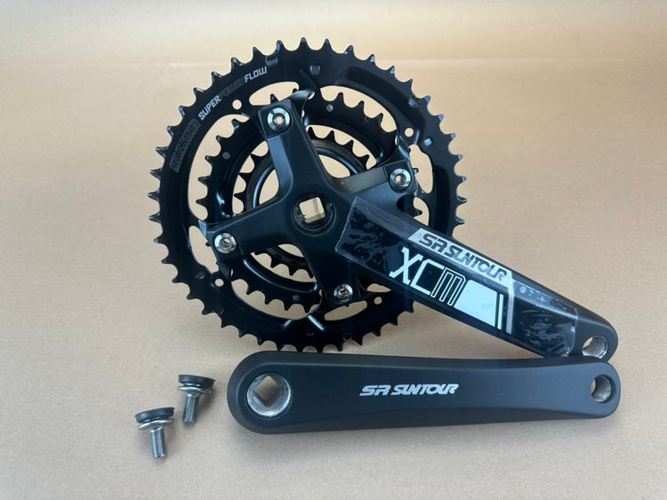 SR Suntour XCM Triple Crankset Square Taper 175 21/32/44 New
