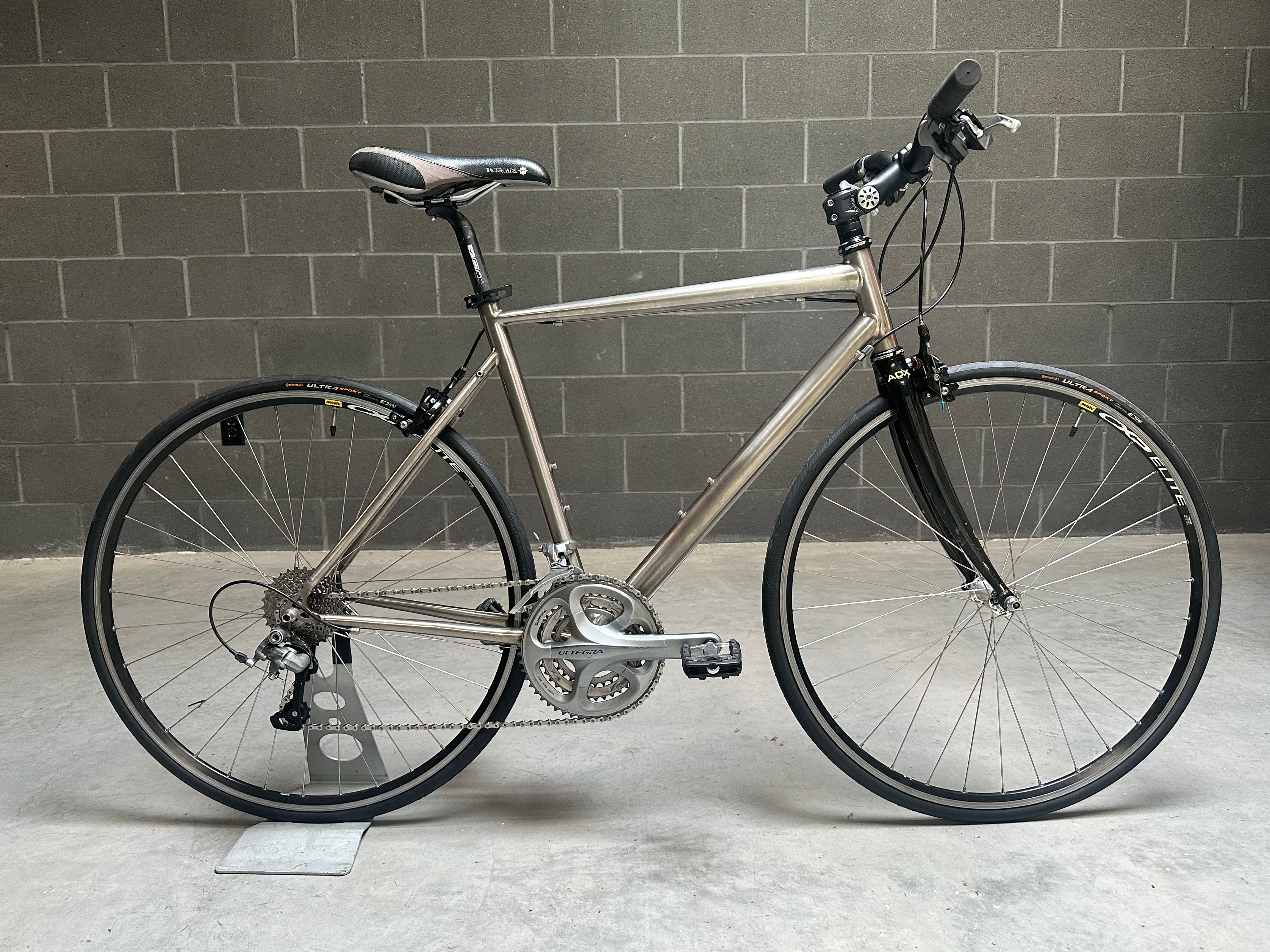 Van Nicholas Zephyr Titanium Flat Bar Road Bike 54cm Medium
